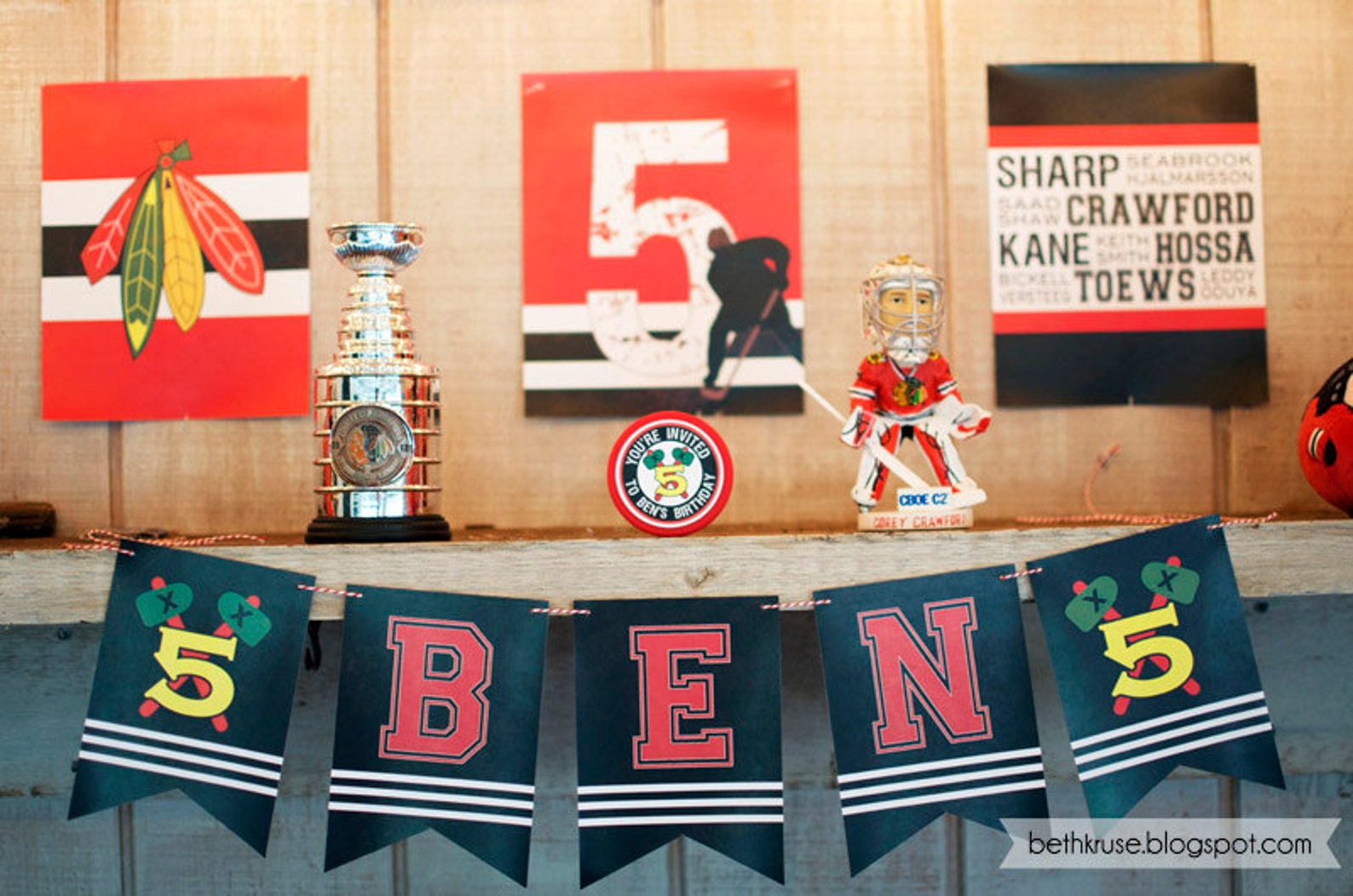 Hockey Party Age Specific Customized 8x10 Party Sign by Beth Kruse ...