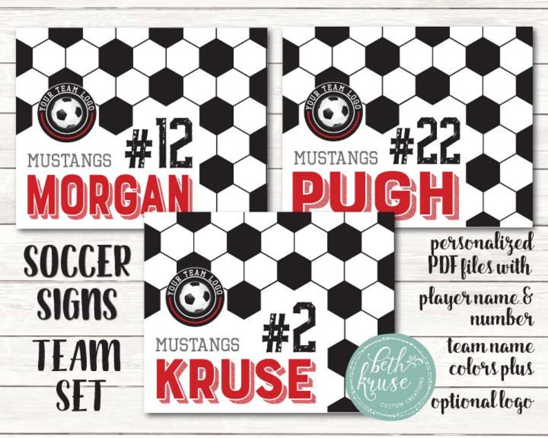Soccer Team Signs Tournament Door Signs Personalized 8X10 - Etsy