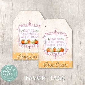 Our Little Pumpkin Personalized Printable Favor Tags by Beth Kruse ...