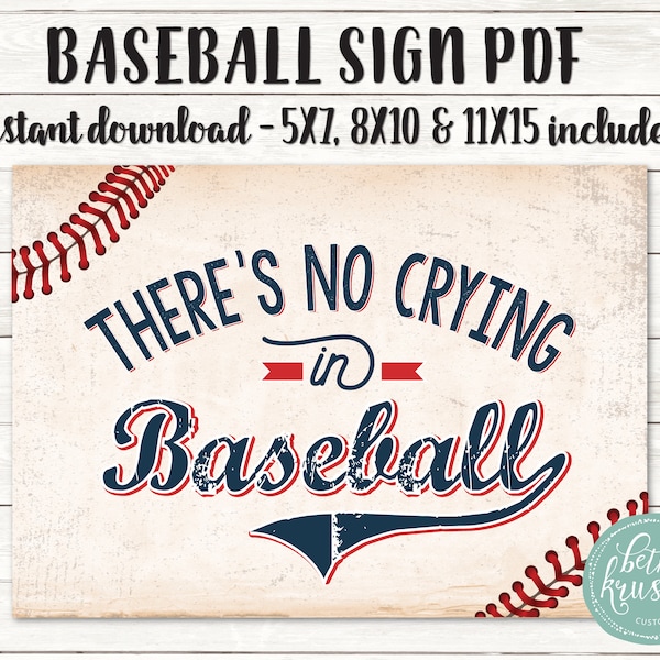 No Crying Sign - Etsy