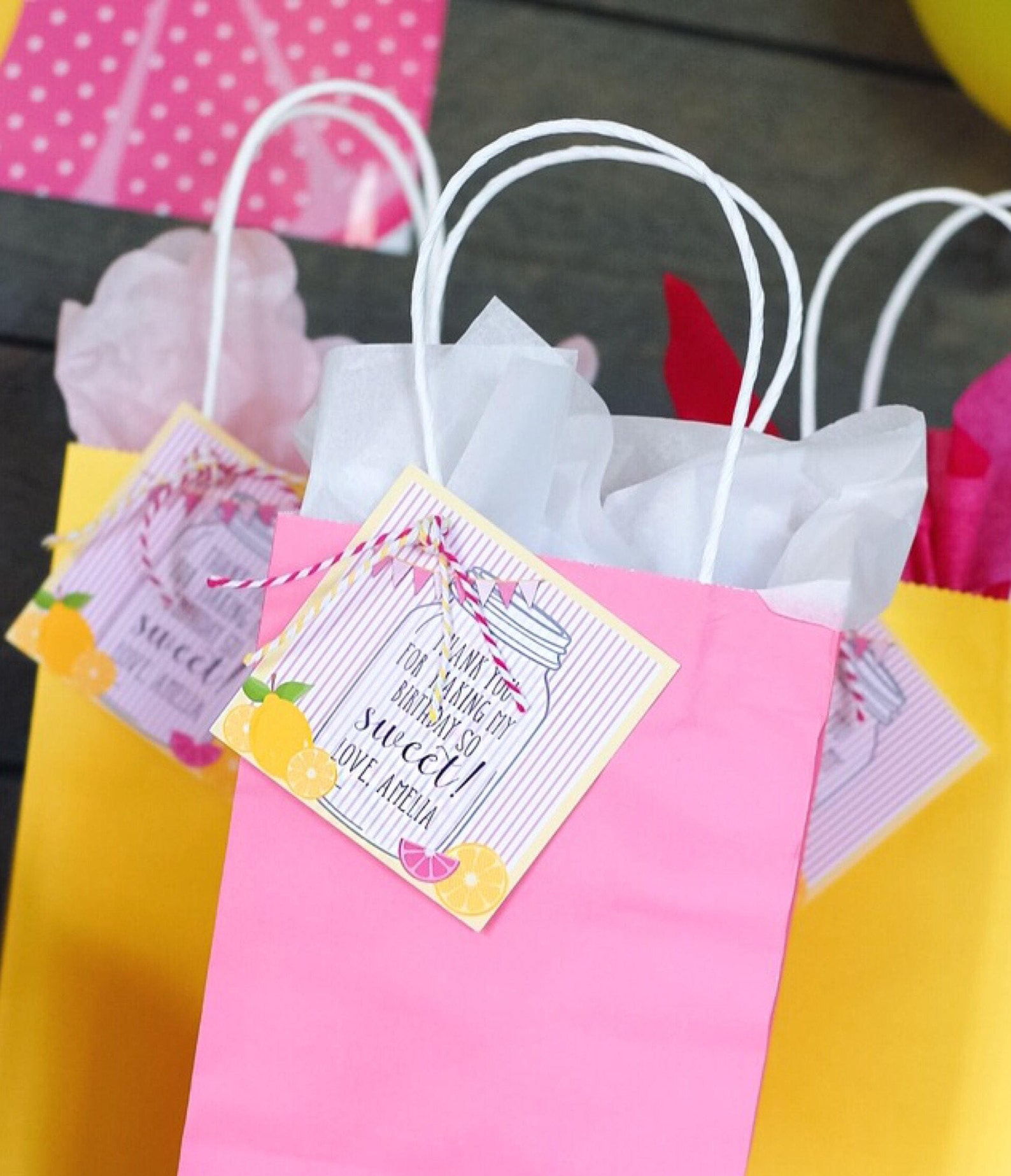 Lemonade Favor Tags INSTANT DOWNLOAD Lemon Printable File - Etsy