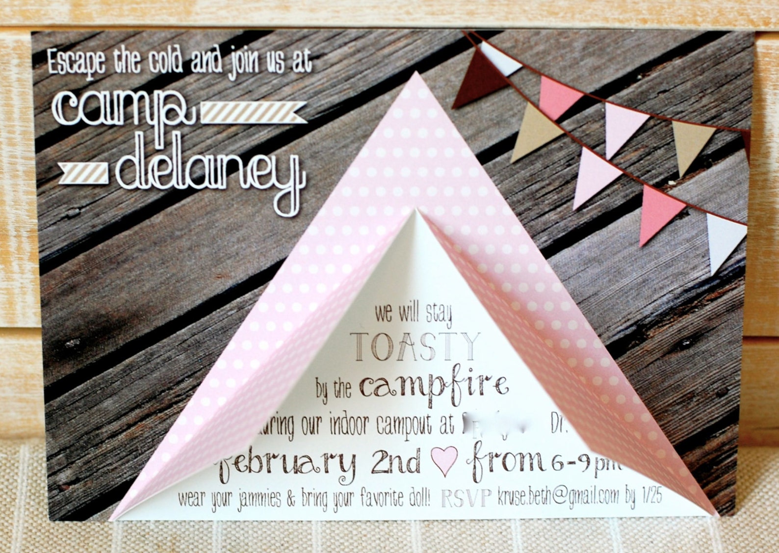 Camping Party -- Glamping Printable Invitation by Beth Kruse Custom ...