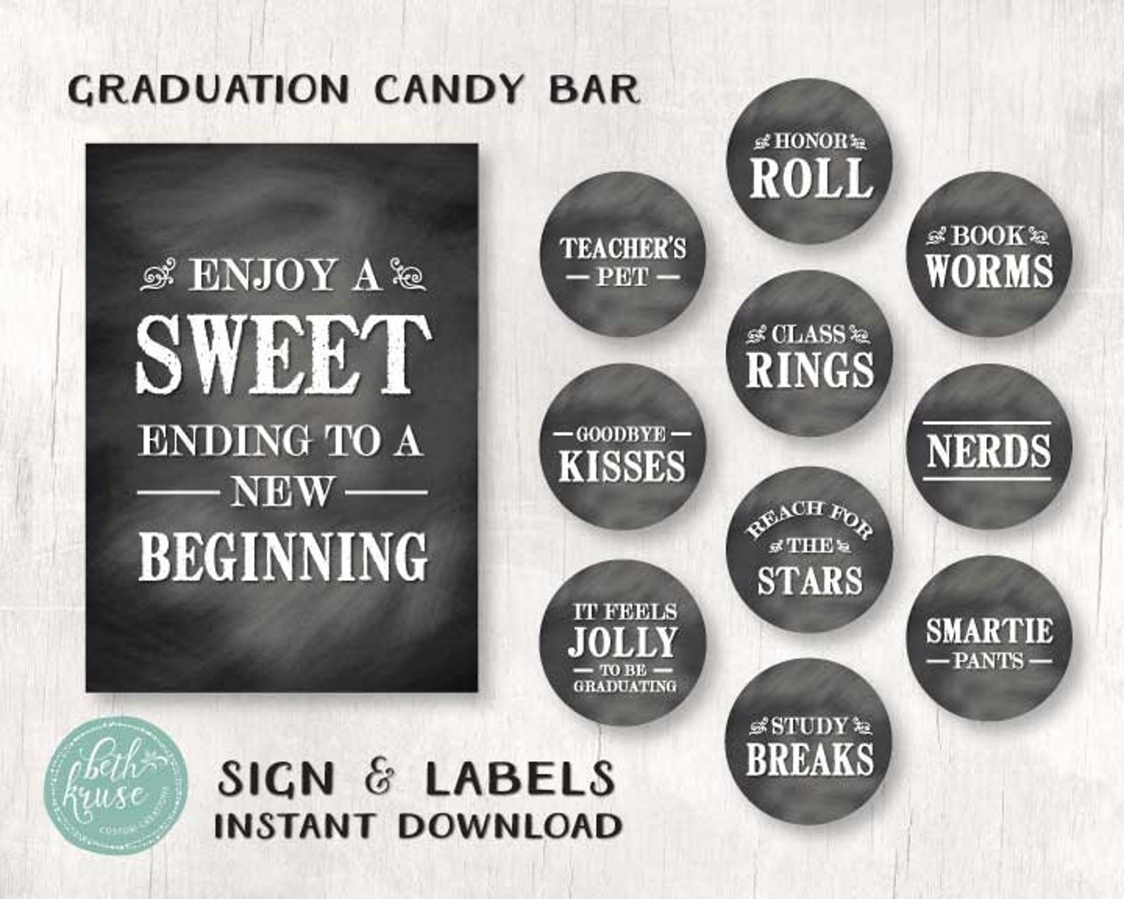 Graduation Personalized Pennant Centerpiece Printable PDF - Etsy