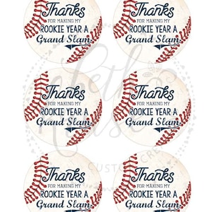 Baseball Favor Tags INSTANT DOWNLOAD - Rookie Year - Grand Slam - 3 ...