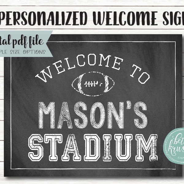Football Welcome Sign - Etsy