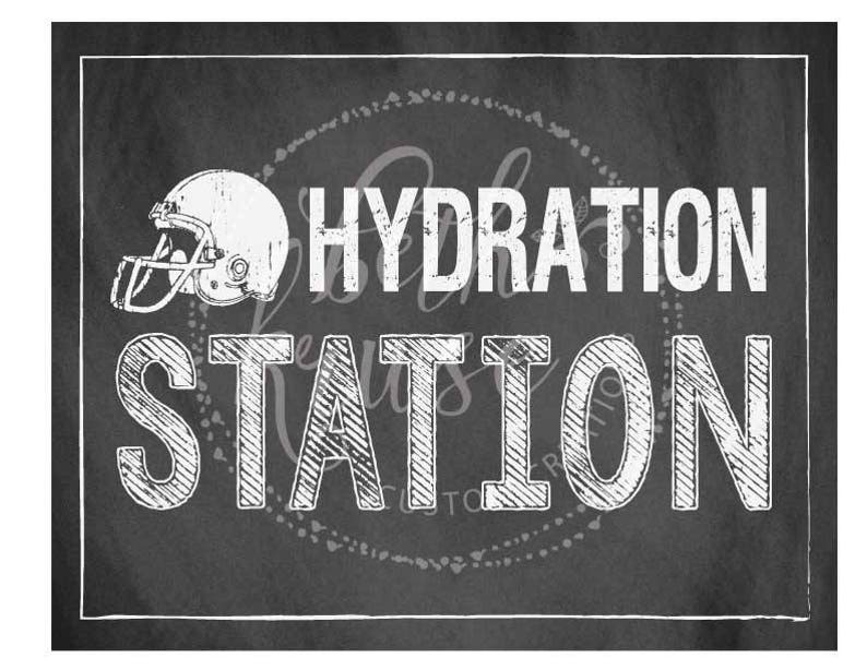 Football Hydration Station Signs Chalkboard Drink Signs - Etsy Australia