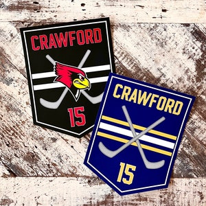 Personalized Hockey Team Signs: Custom Colors, Player Name (PDF) - Etsy