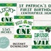 Irish First Birthday Centerpiece Signs: St. Patrick's Day Decor (PDF ...
