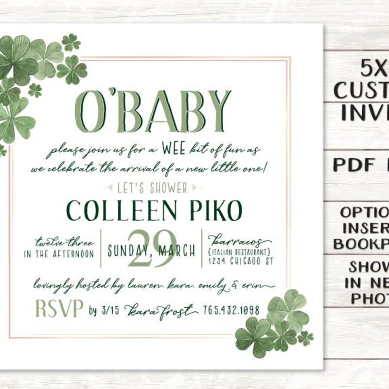 Irish Invitation - Etsy