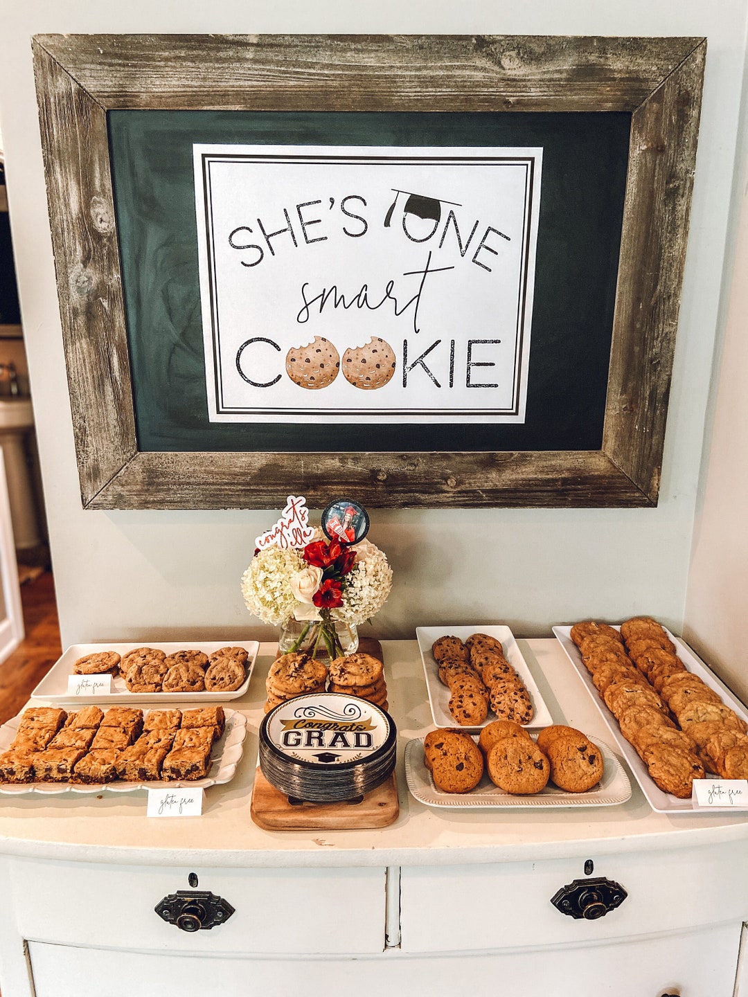 Graduation Smart Cookie Sign: Sweet Table Decor (PDF File) - Etsy