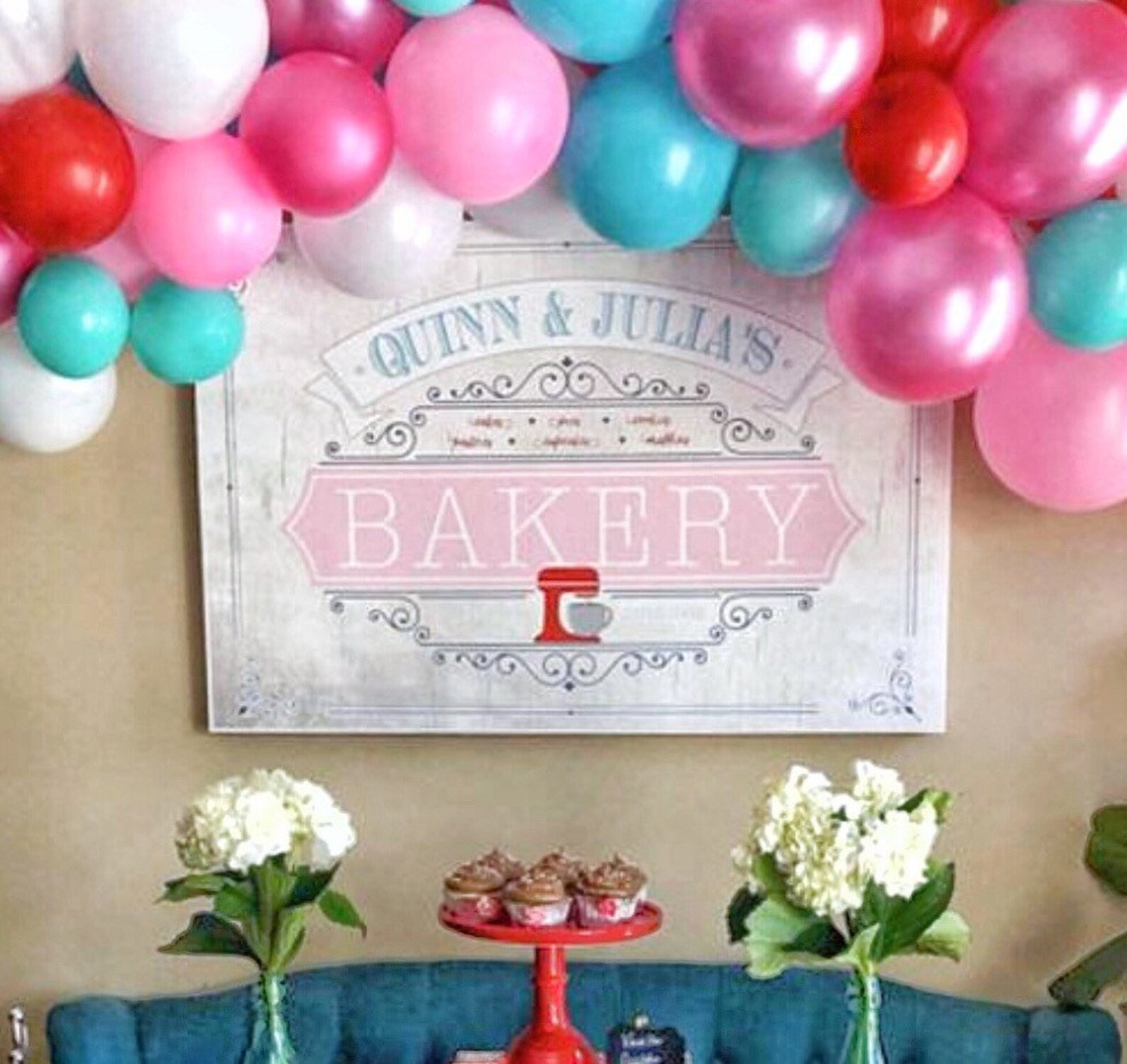 Bakery Backdrop Baking Party Sign Printable PDF Poster by | Etsy