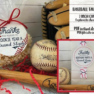 Baseball Favor Tags PERSONALIZED by Beth Kruse Custom Creations - Etsy