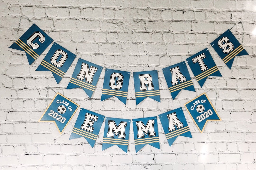 Graduation Athletic Banner -- Personalized Printable PDF File ...