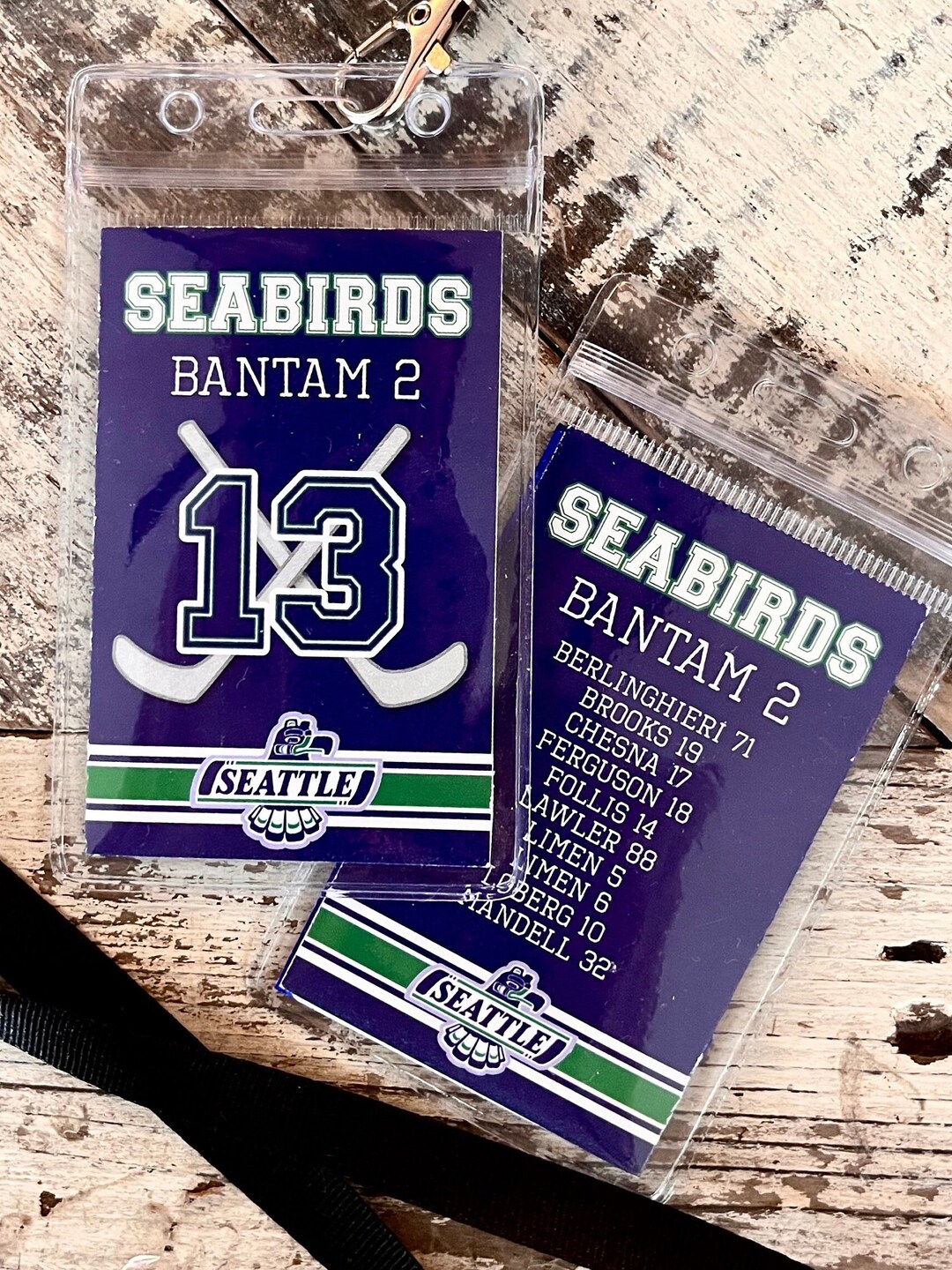 Hockey Team Roster Cards - Customized With Roster Logo Colors and ...