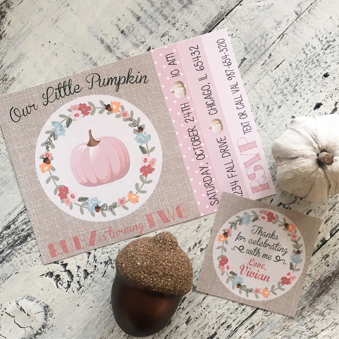 Pumpkin Floral Printable Favor Tags INSTANT DOWNLOAD by Beth Kruse ...
