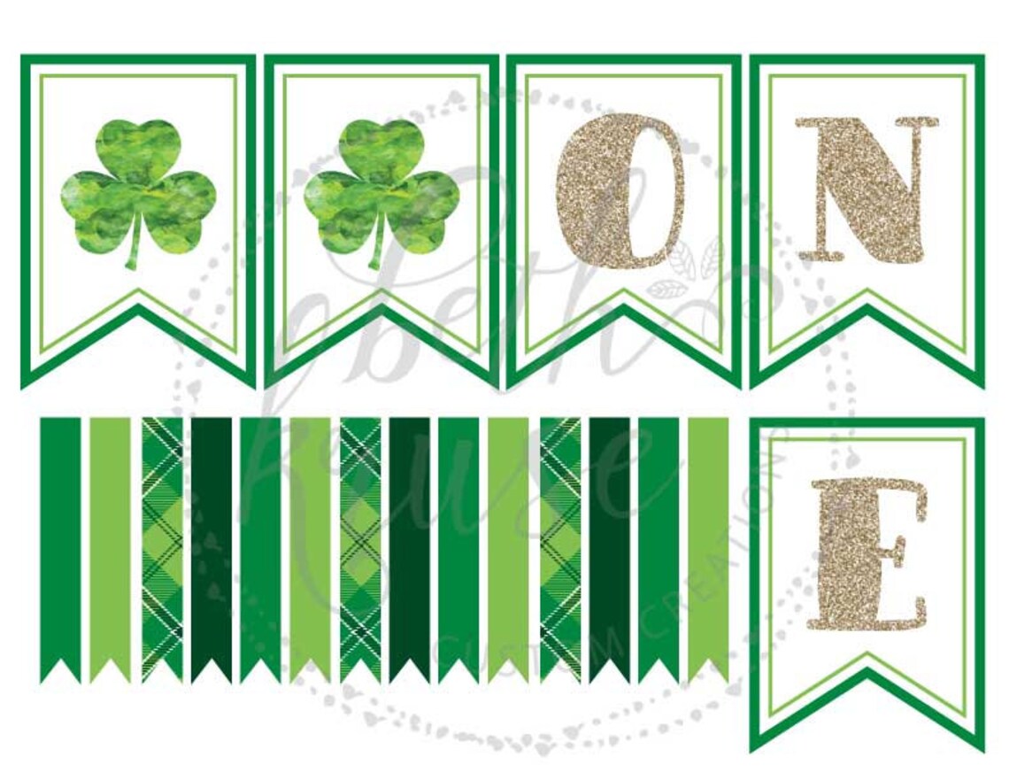 Irish First Birthday Highchair Banner St. Patrick's Day - Etsy
