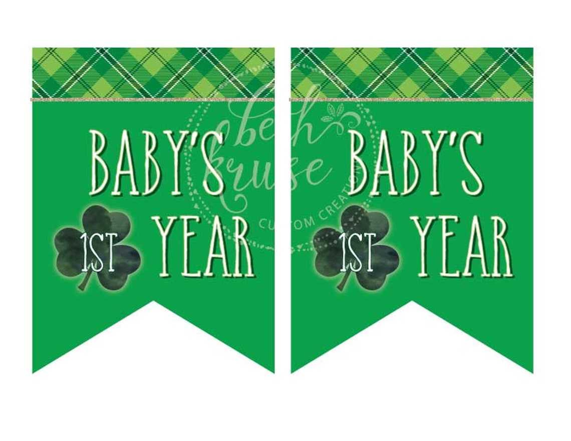 St. Patrick's Day Month by Month Photo Banner Irish | Etsy