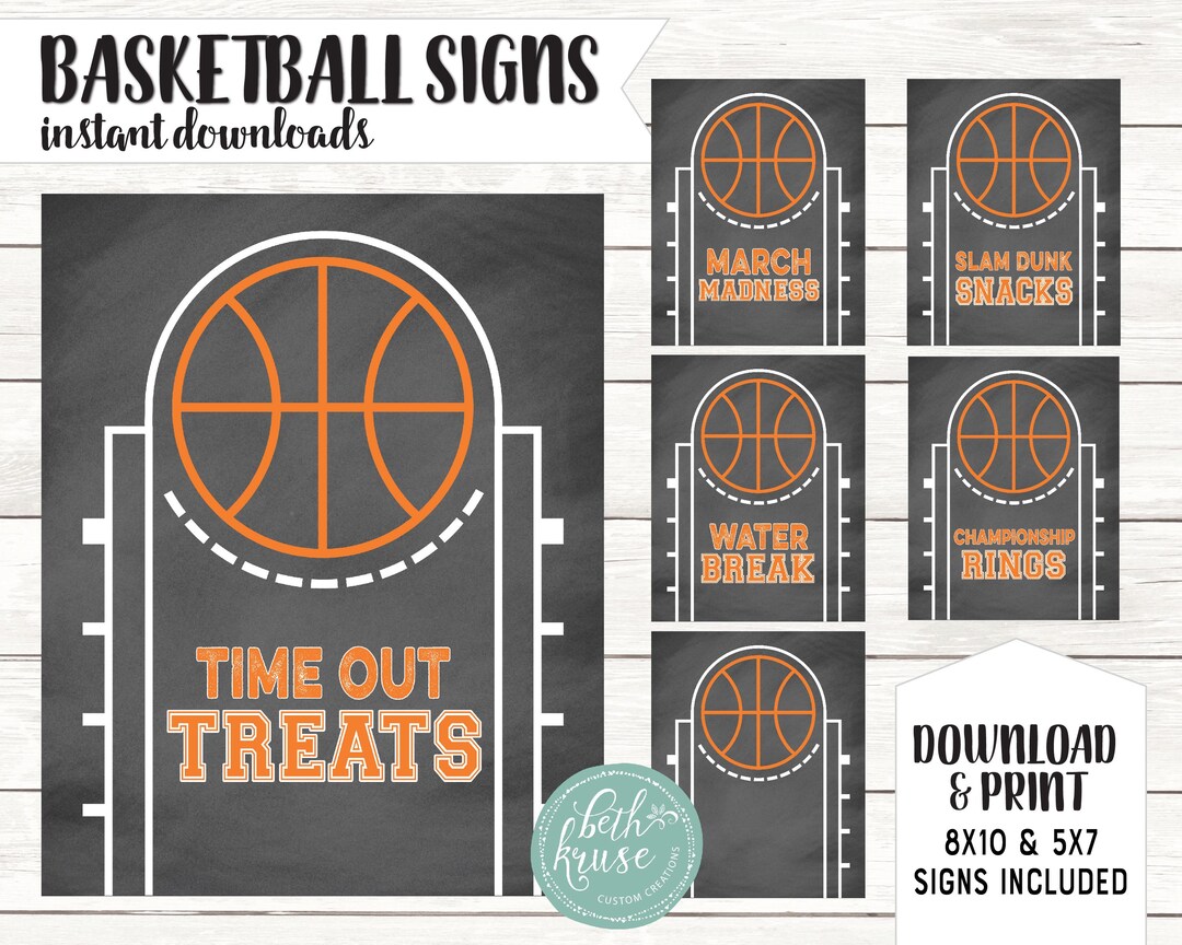 March College Basketball Signs, Basketball Madness Party, Chalkboard ...