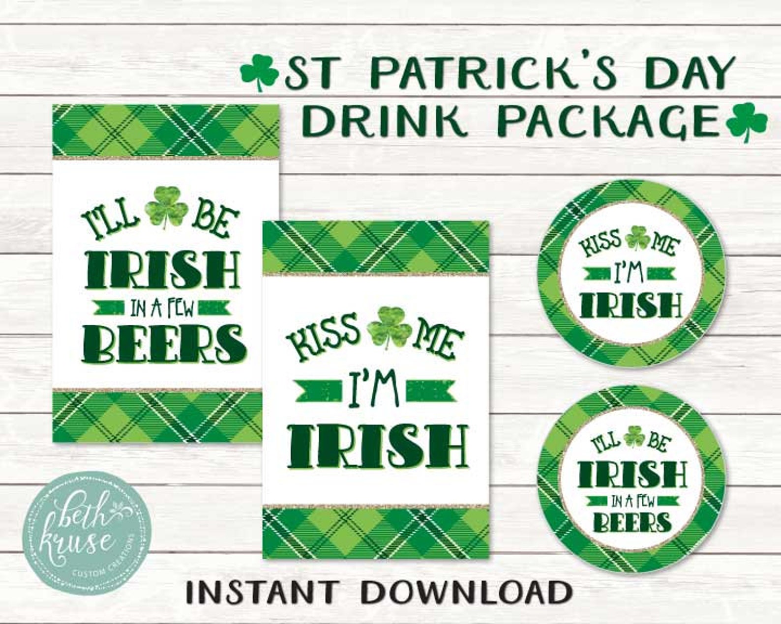 Irish First Birthday Centerpiece Signs: St. Patrick's Day Decor (PDF ...