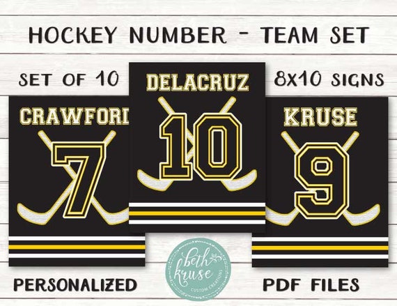 Hockey Team Signs - Tournament Door Signs - Personalized PDF files for ...