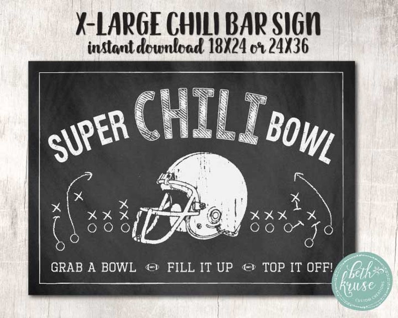 Football Nacho Bar Super Bowl Sign Chalkboard - Etsy