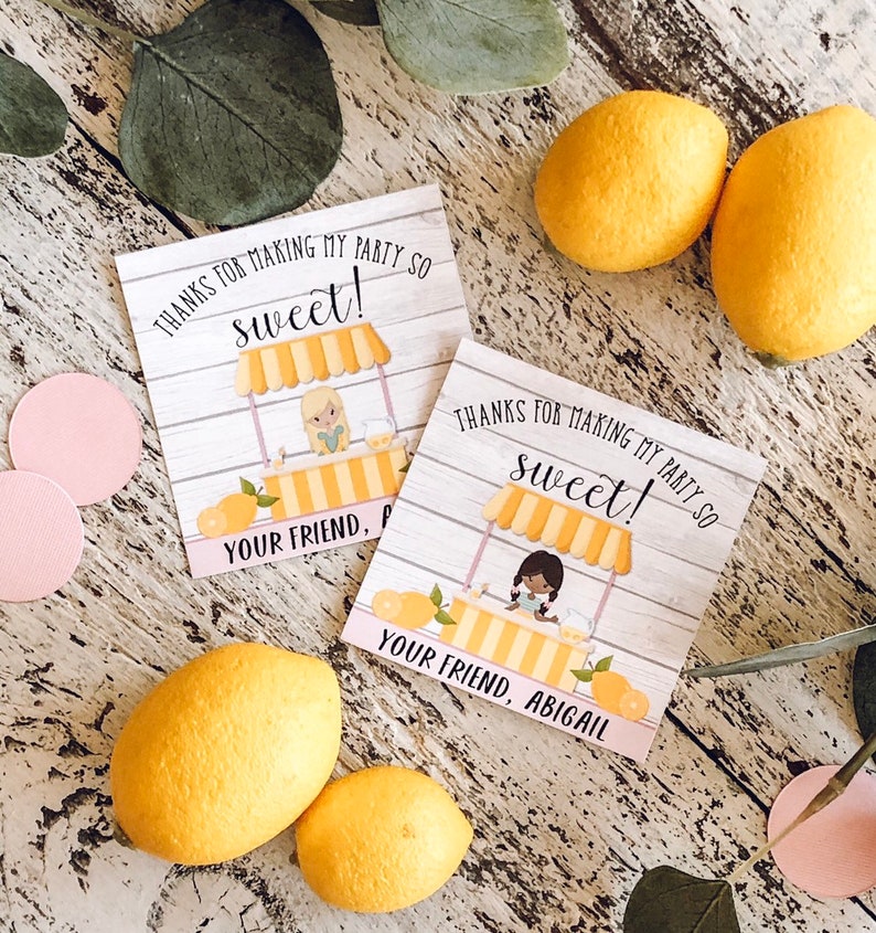Lemonade Stand Favor Tags Personalized With Custom Look a - Etsy