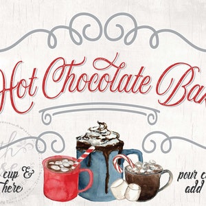 Hot Chocolate Bar 11x17 Sign -- Hot Cocoa Bar Sign -- Instant Download ...