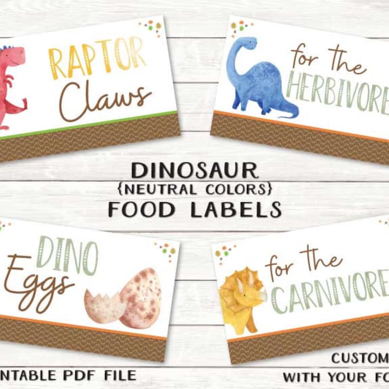 Dinosaur Food - Etsy