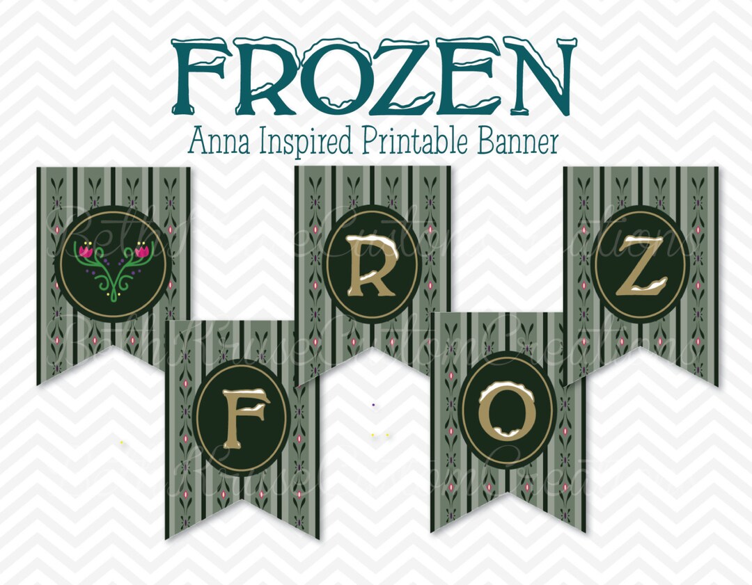 Frozen Inspired Printable Banner INSTANT DOWNLOAD - Etsy