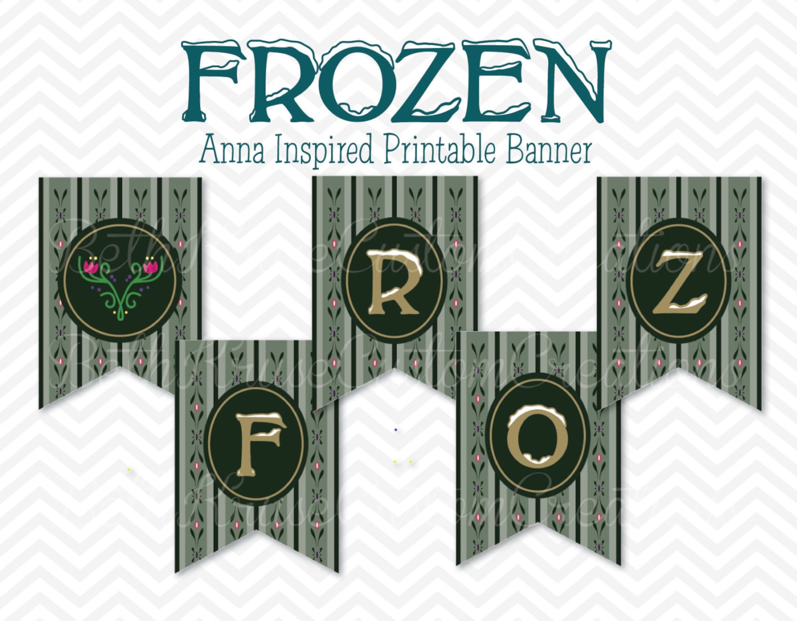 Frozen Inspired Printable Banner INSTANT DOWNLOAD - Etsy