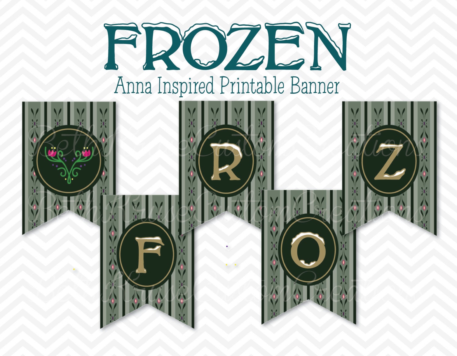 Frozen Inspired Printable Banner INSTANT DOWNLOAD | Etsy