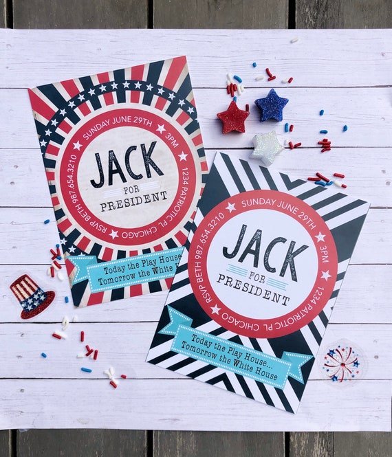 Presidential Campaign Party Invitation ... Vote for President Printable ...