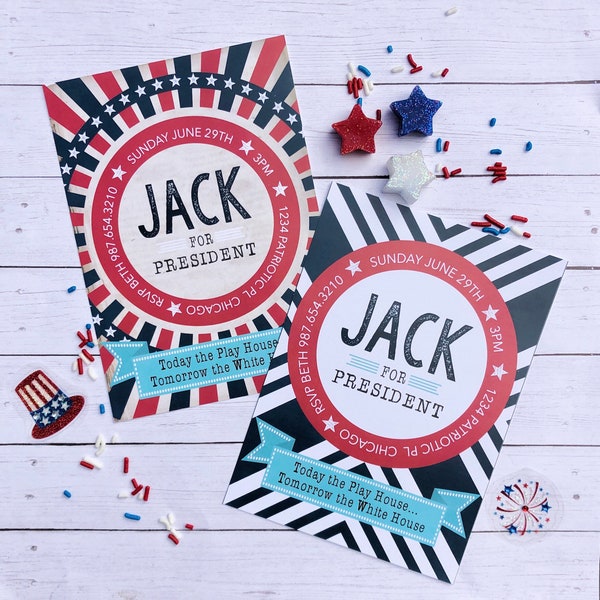 President Birthday Party Invitation - Etsy