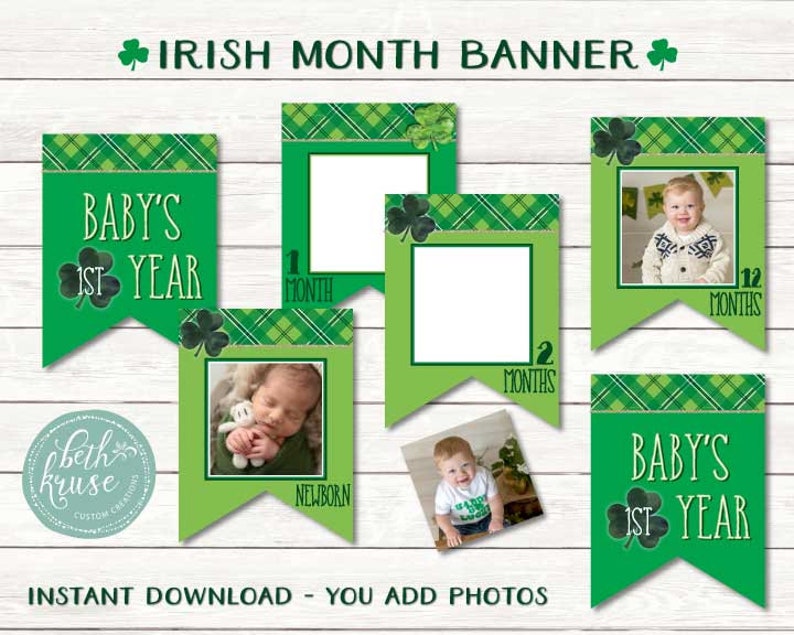 Irish First Birthday Centerpiece Signs: St. Patrick's Day Decor (PDF ...
