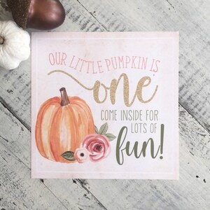 Pumpkin Patch Printable Welcome Sign -- Personalized -- Watercolor ...