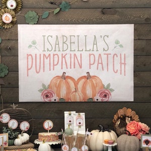 Pumpkin Patch Printable Welcome Sign -- Personalized -- Watercolor ...