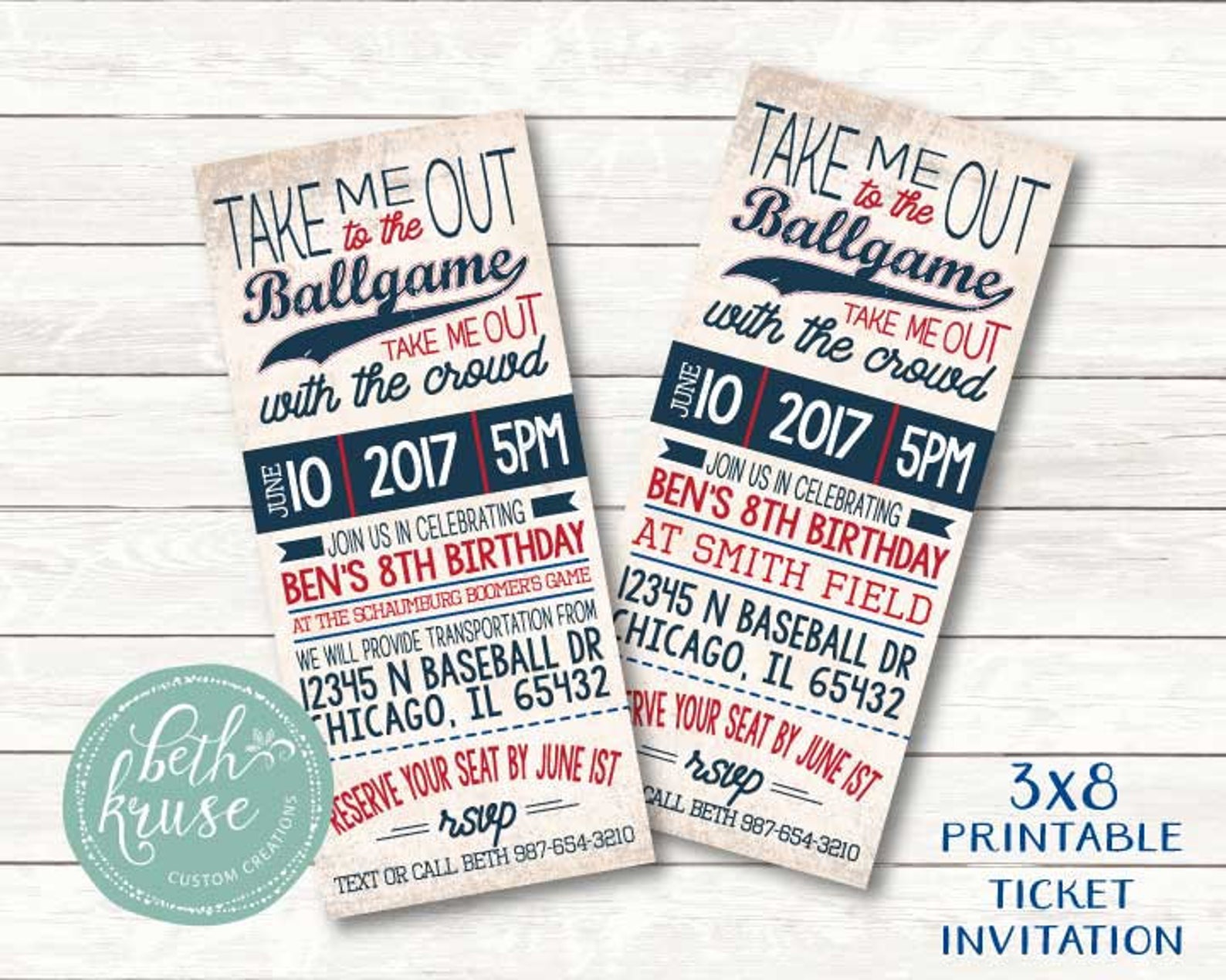 Baseball Concession Stand Menu -- Customized Printable PDF File -- by ...