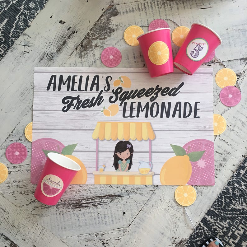 Lemonade Favor Tags INSTANT DOWNLOAD Lemon Printable File - Etsy