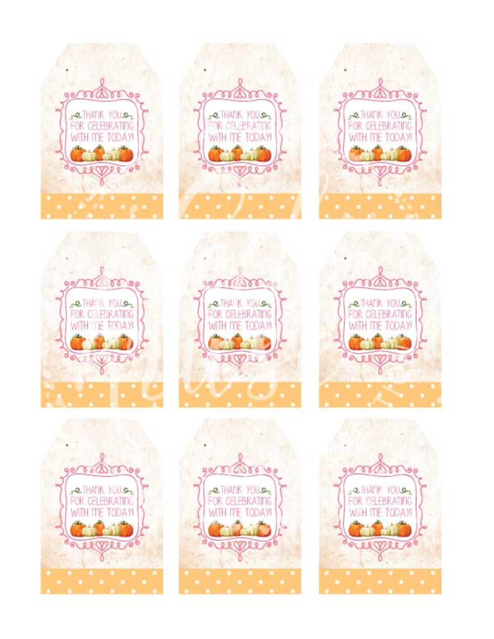 Our Little Pumpkin Printable Favor Tags INSTANT DOWNLOAD by - Etsy