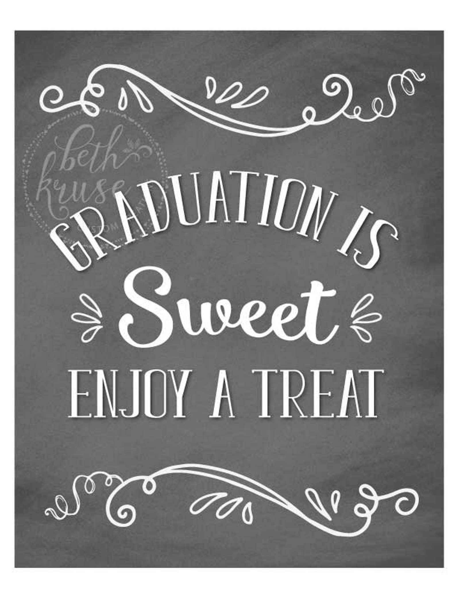 Graduation Candy Bar Chalkboard Package -- Sweet Table -- INSTANT ...