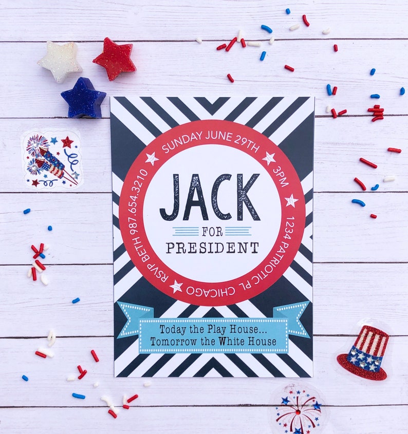 Presidential Campaign Party Invitation ... Vote for President | Etsy