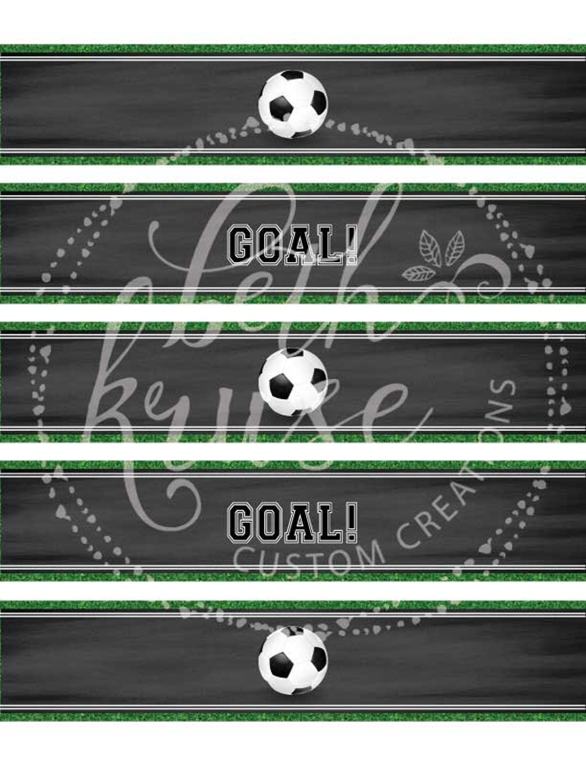 Soccer Drink Wraps Printable Water Wrap Printable Sports - Etsy