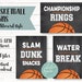 Basketball Party Signs: Custom Team Colors (PDF Files) - Etsy
