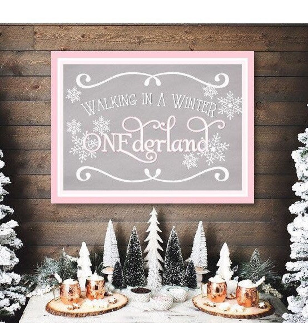 Winter Onederland Printable Backdrop 36x48 PDF File Instant Download by ...