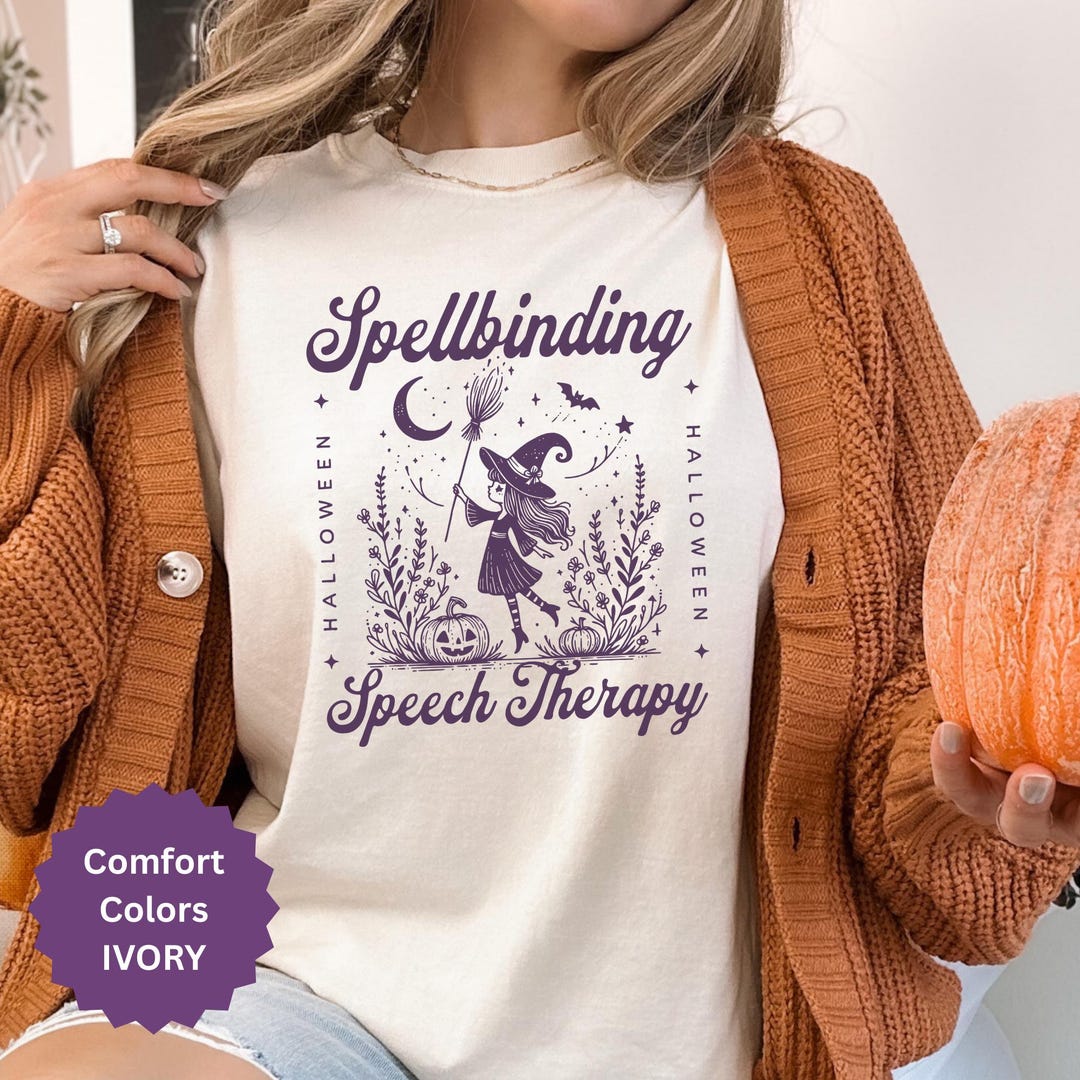 SLP Halloween T-shirt: Witch Speech Therapy Tee, Comfort Colors Small ...