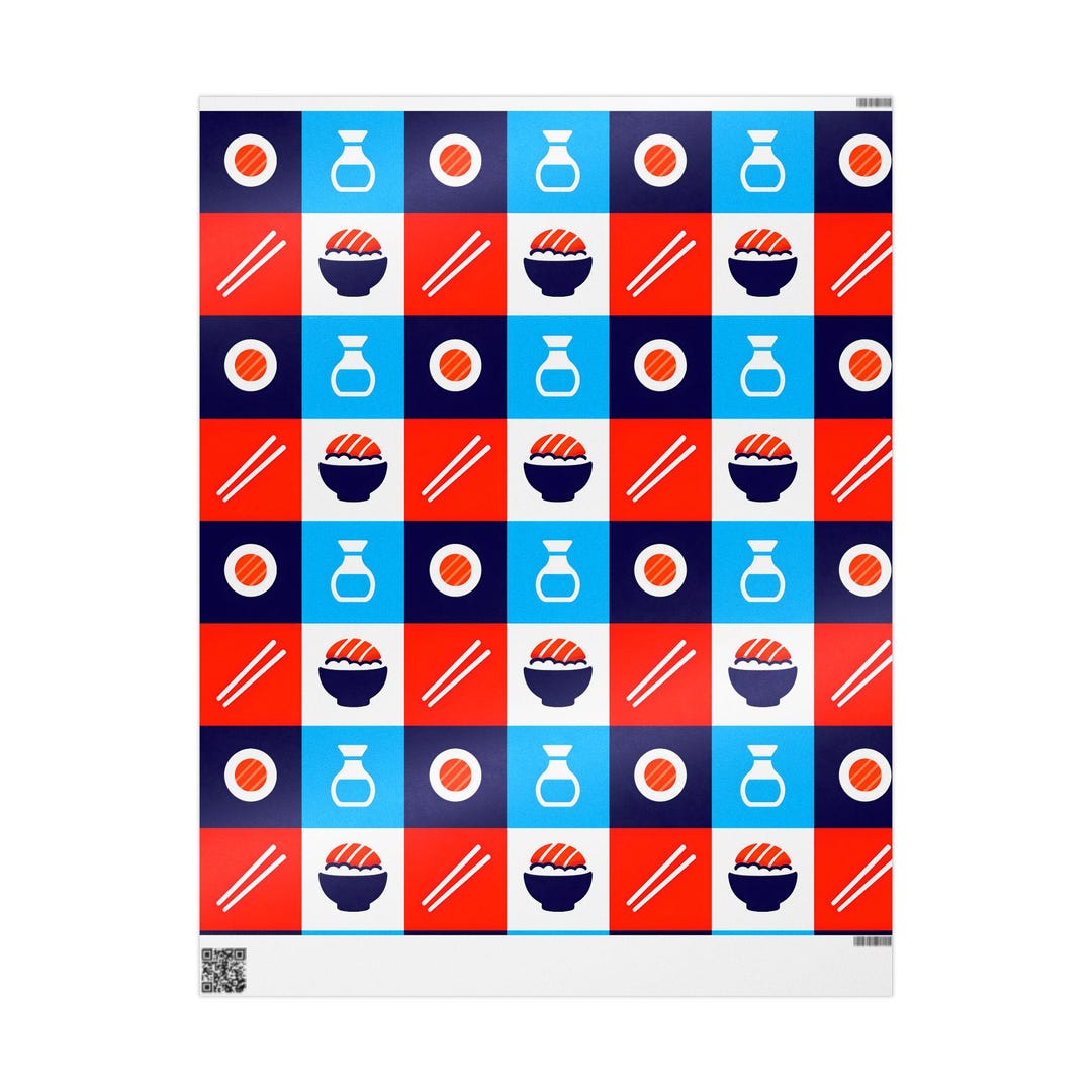 Sushi Wrapping Papers, Cute Japanese Food Gift Wrap, Ideal for ...