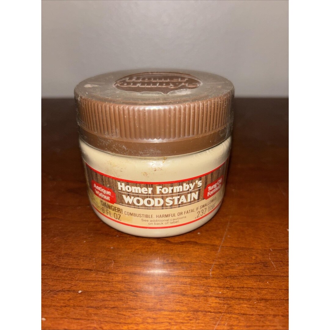 Vintage Homer Formbys Wood Stain Tung Oil Formula Antique Walnut 8 Fl ...
