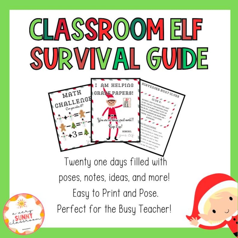 Holiday Classroom Elf- Everything You Need - Etsy