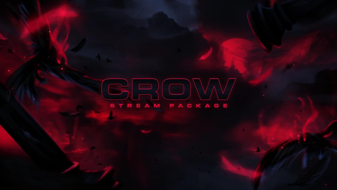CROW - Animated Stream Package /anime/transitions/stream Overlay/red ...