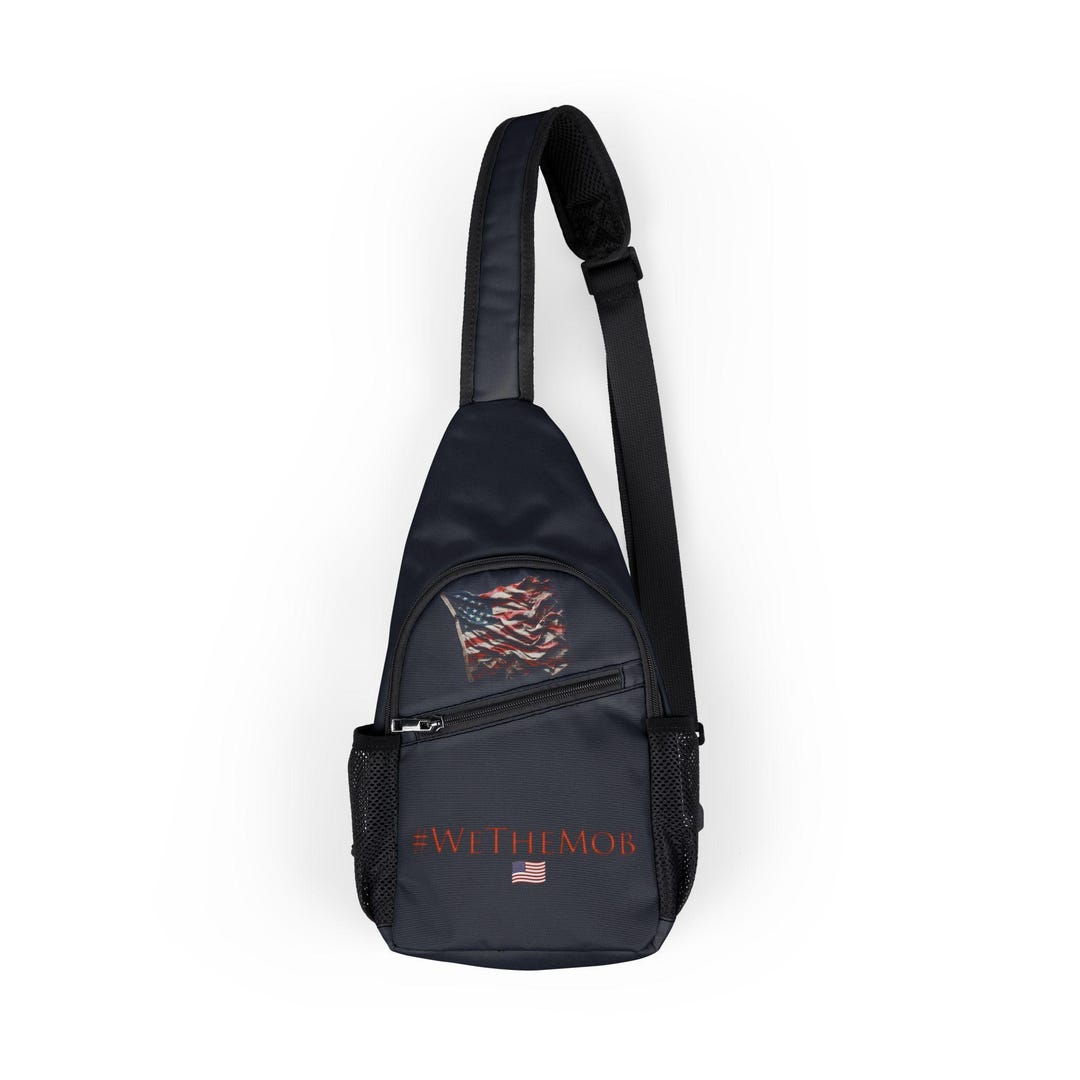 American MOB Flag Wave Chest Bag | Sling Backpack, All-over Print - Etsy